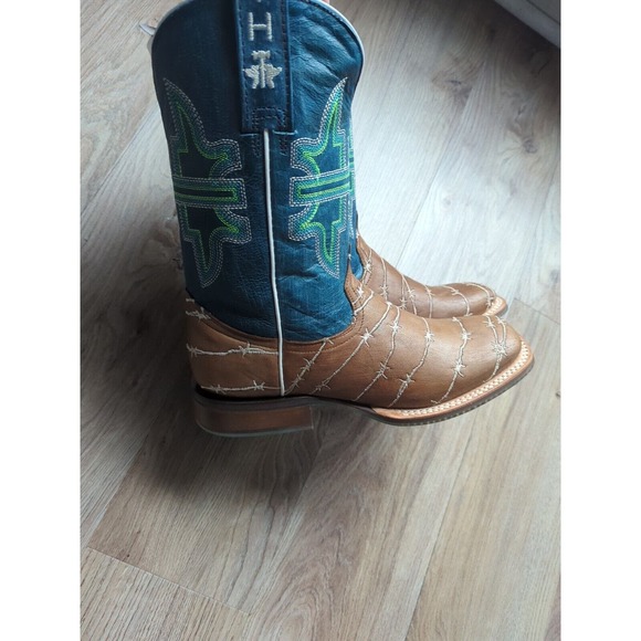 Tin Haul | Shoes | Tin Haul Deja Moo Barbed Wire Bluebrown Leather ...